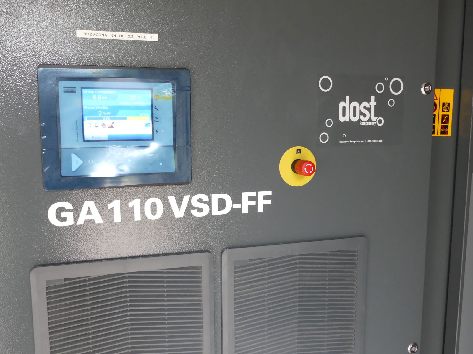 Nová kompresorová stanice Atlas Copco GA 110 VSD FF | DOST s.r.o.